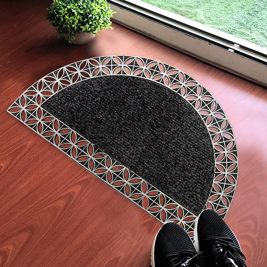 OnlyMat QuickDry Designer Half Round Bath Mat - Entrance Mat / Sanitis