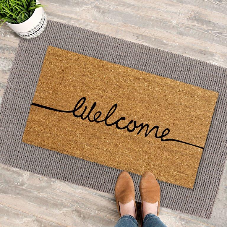 OnlyMat Jute and Coir Doormat Combo - Welcome printed Entrance Doormat