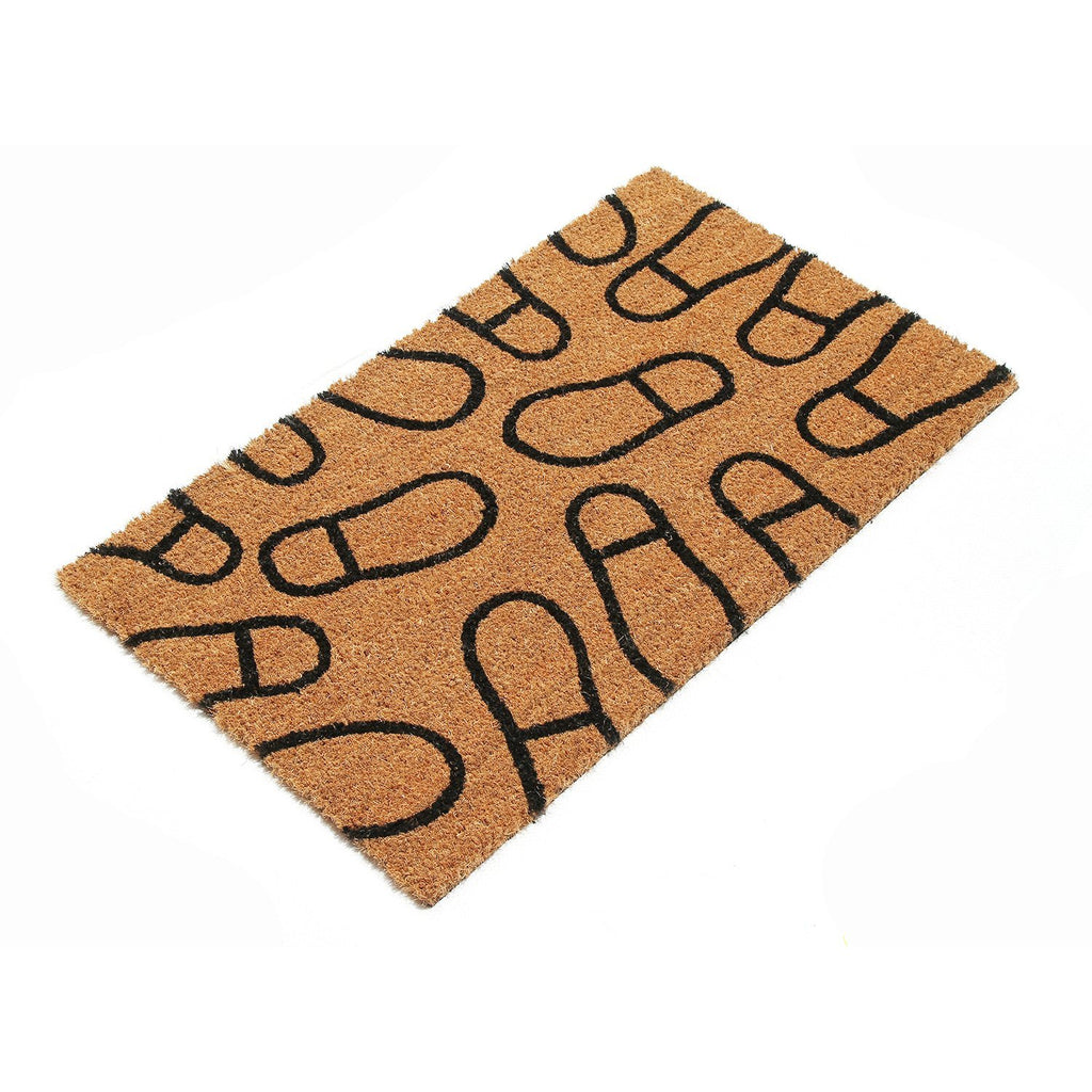 OnlyMat Shoe Design Natural Coir Doormat