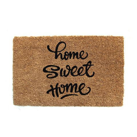 OnlyMat Elegant Home Sweet Home printed Natural Coir Door Mat