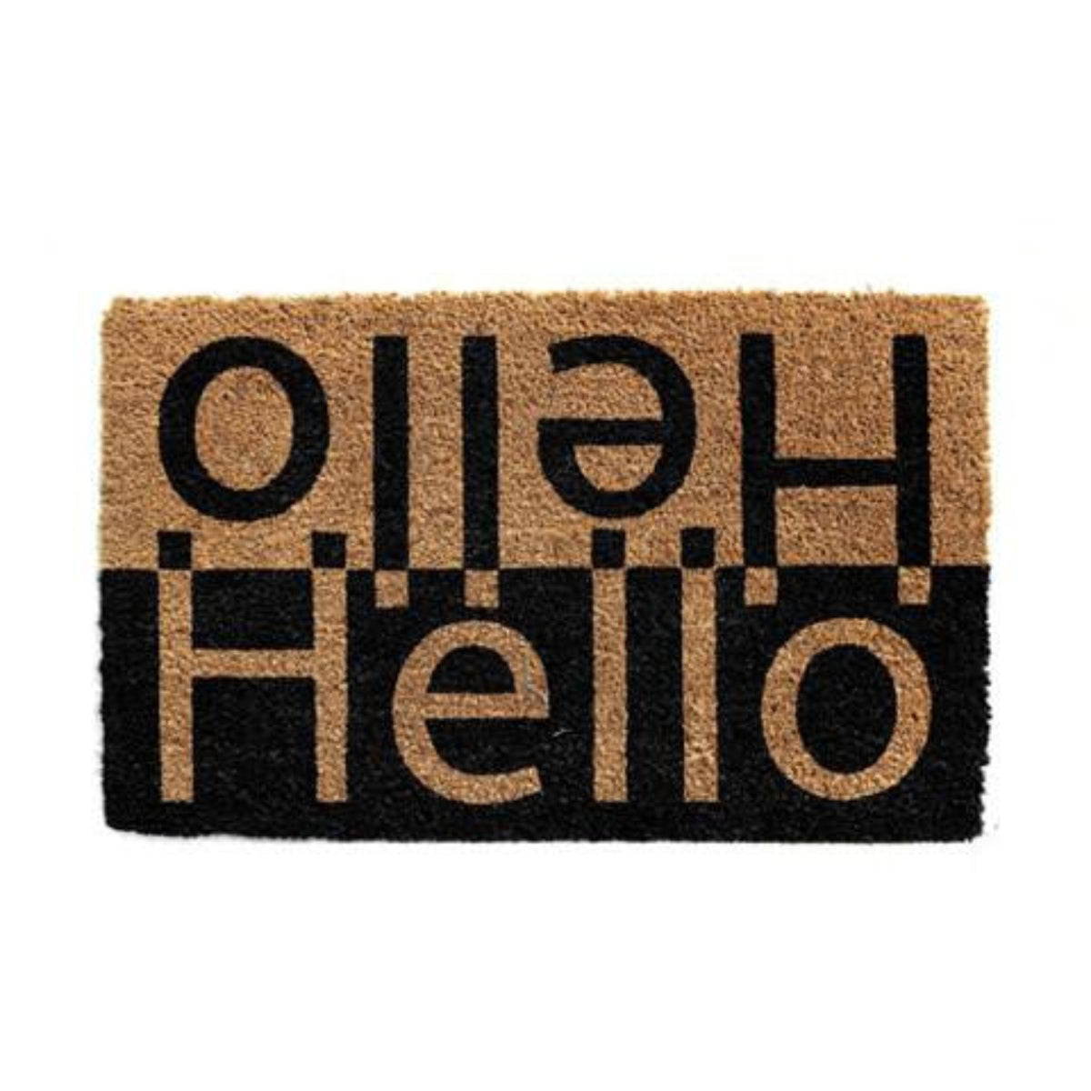 OnlyMat Bidirectional "Hello" Printed Natural Coir Door Mat