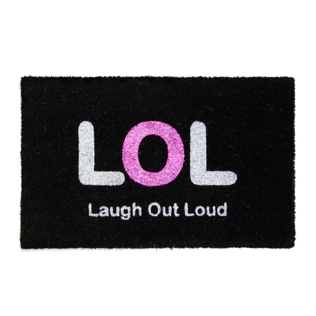 OnlyMat Stylish Laugh Out Loud Printed Black Coir Floor Mat | Funny ...