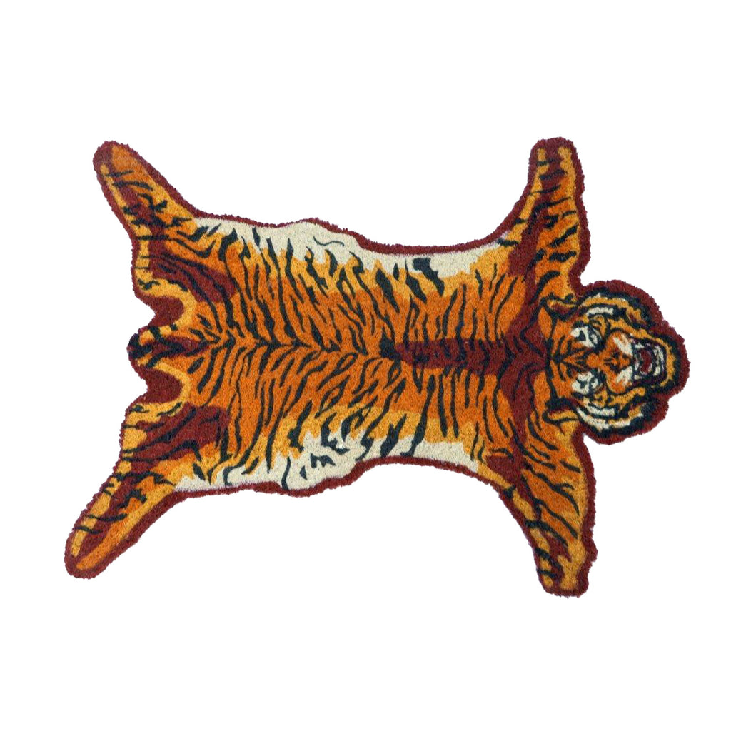 OnlyMat Tiger Mat - Tiger Shape Coir Floor Mat